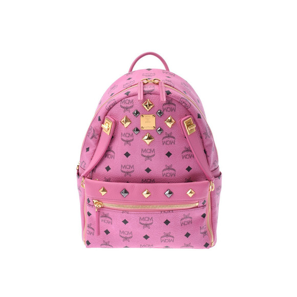 MCM | Bags | Mcm Backpack Studded Pink | Poshmark